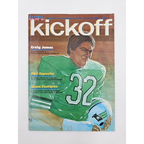Other | Vtg Usfl Kickoff Magazine 1983 Craig James Phil Esposito No ...